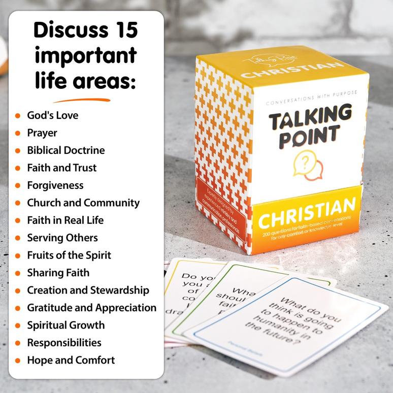 Christian Conversation Starters | Bible Conversation Cards – Talking ...