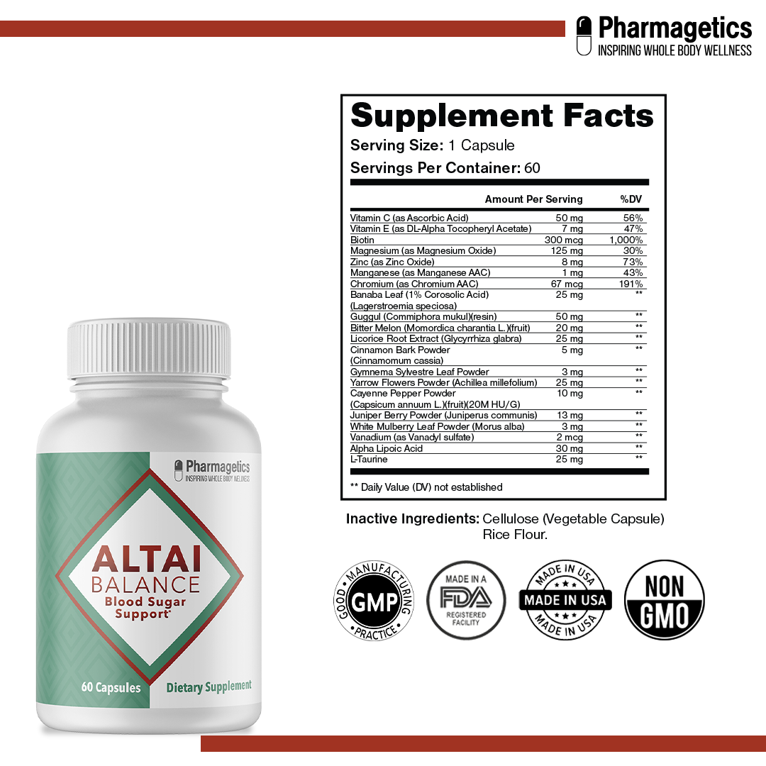 Altai Balance Blood Sugar Support - 60 Capsules – pharmagetics