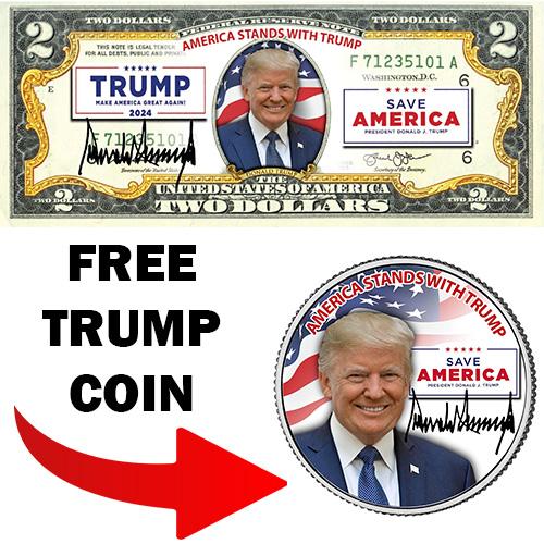 NEW DONALD TRUMP 2024 “America Stand with Trump” $2 Bill