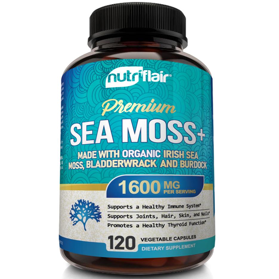 Organic Irish Sea Moss 1600mg - 120 Capsules– NutriFlair