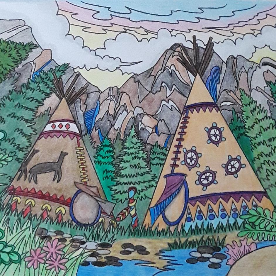 Freebie Friday 09-27-19 Native American Spirit Coloring Page