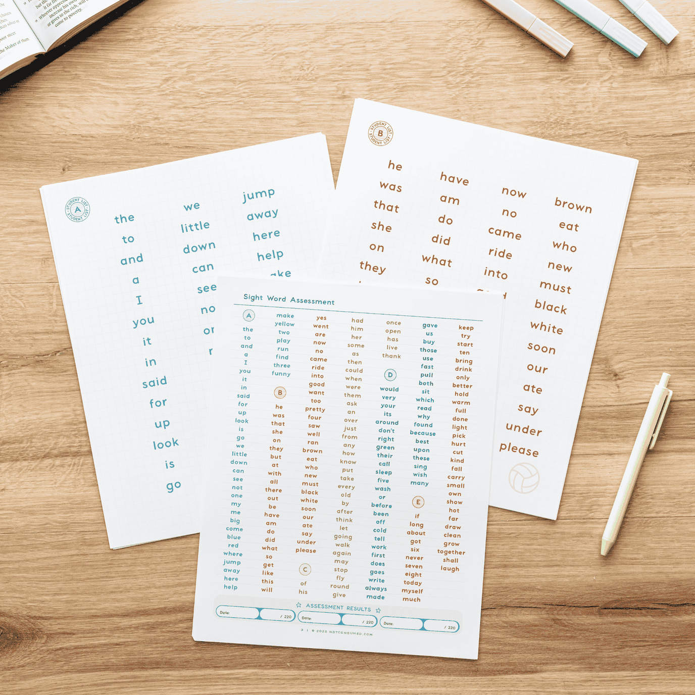 Sight Word Assessment – Not Consumed