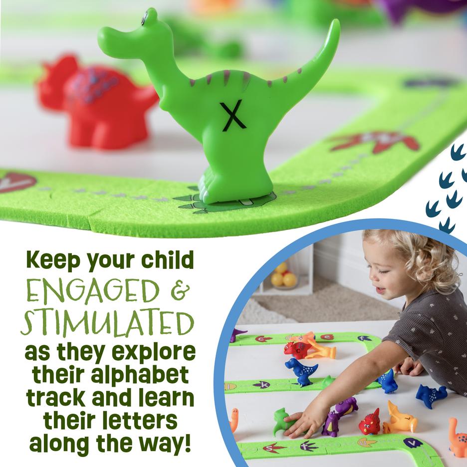 Alpha Tracks Dinosaur Uppercase Lowercase Alphabet Matching Game for A ...