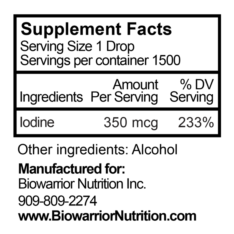 Thyroid Warrior - Natural Thyroid Support - Electromagnetic Nascent Iodine – Biowarrior Nutrition