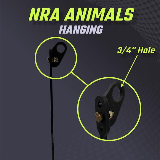 Spinning AR500 Shooting Targets - Steel NRA Animal Pack