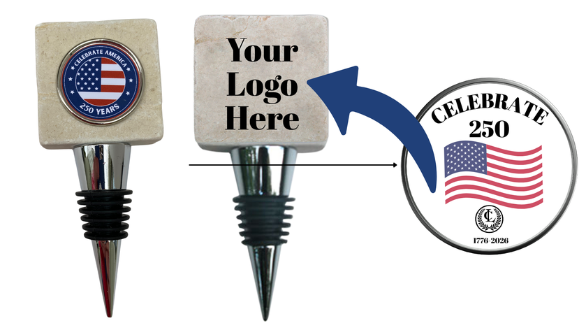 250th Anniversary of America Marble Bottle Stopper | Gift to Celebrate