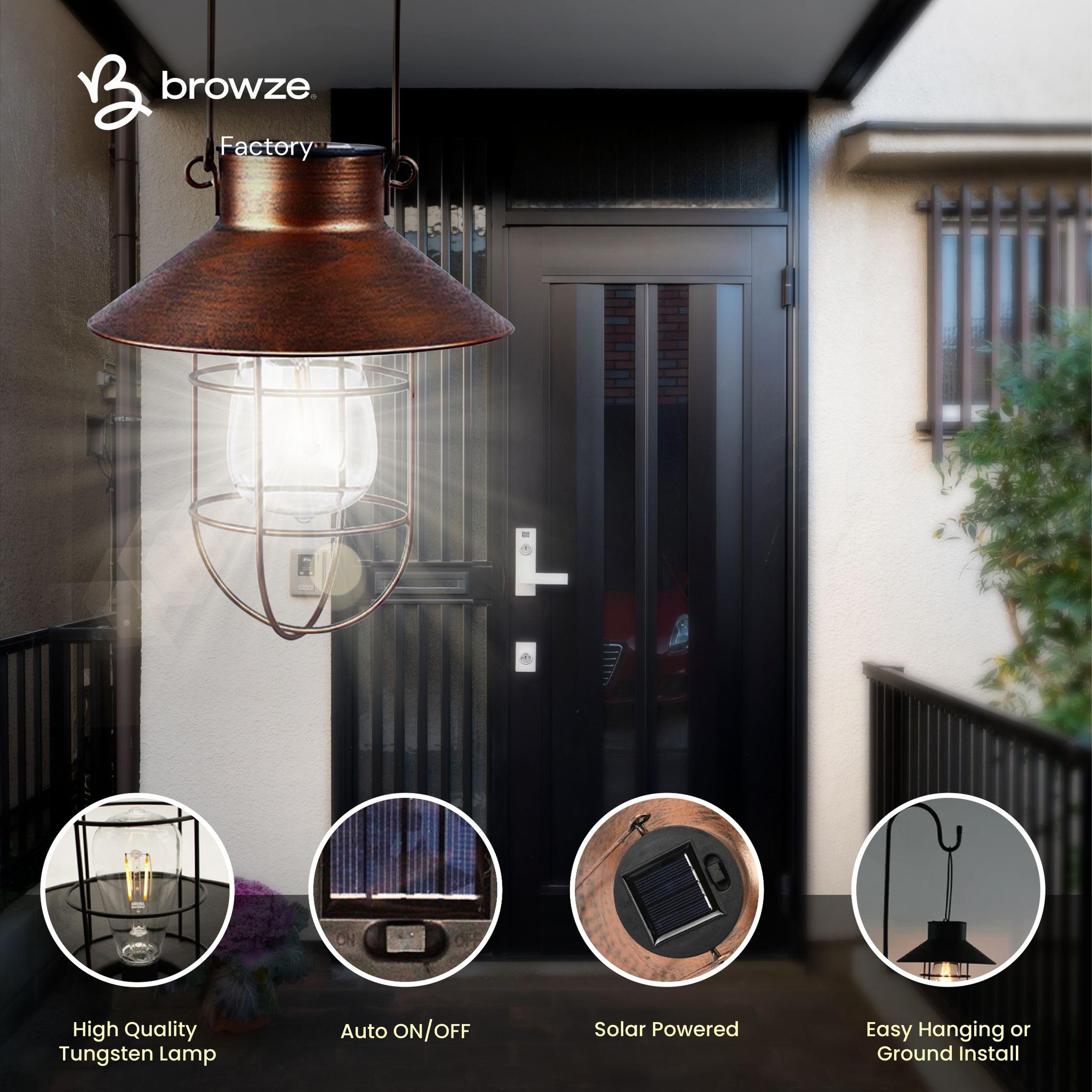 Set of 2 Tungsten Lights with Shepherd's Hook | Browze