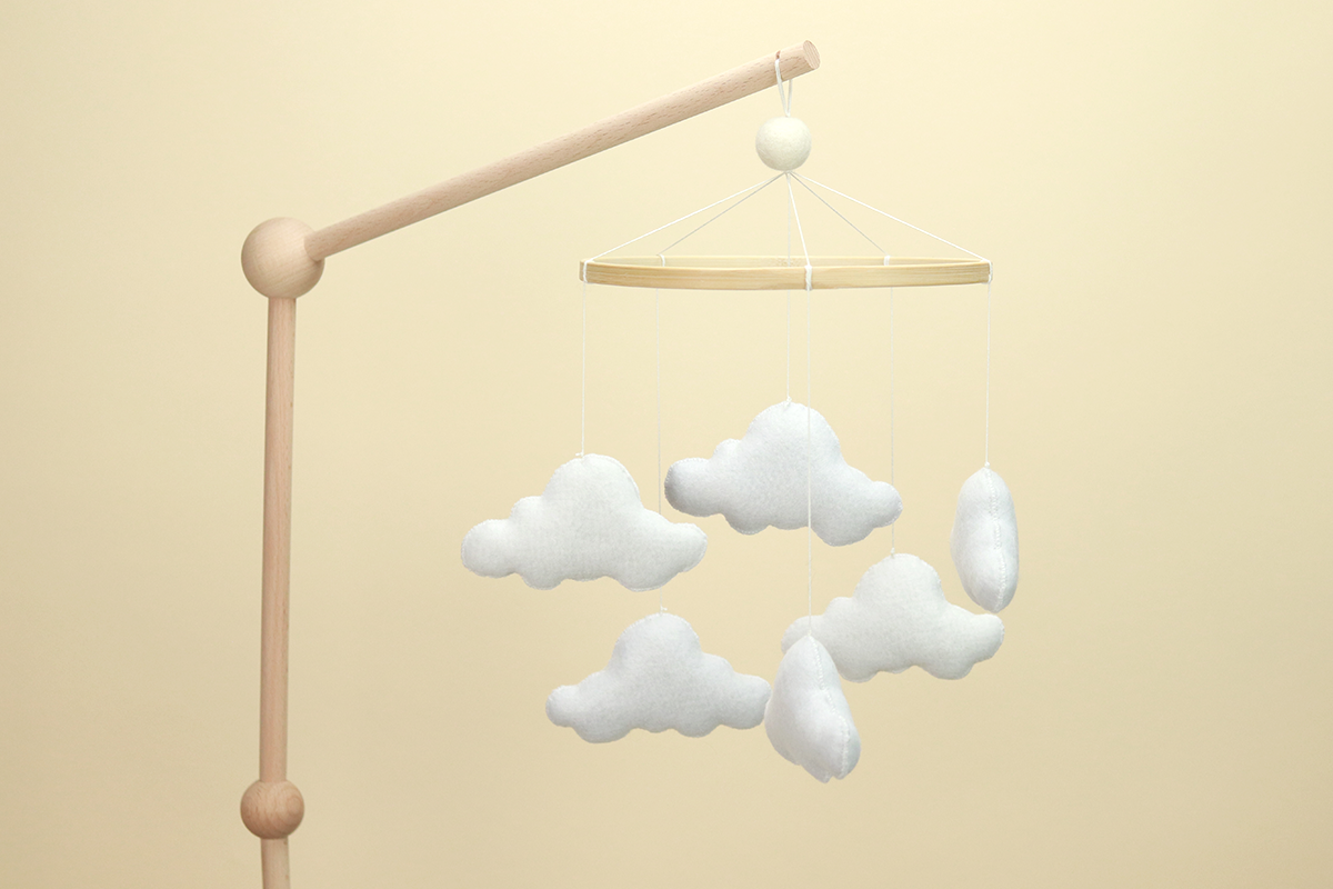 Natural Wood Baby Crib Arm