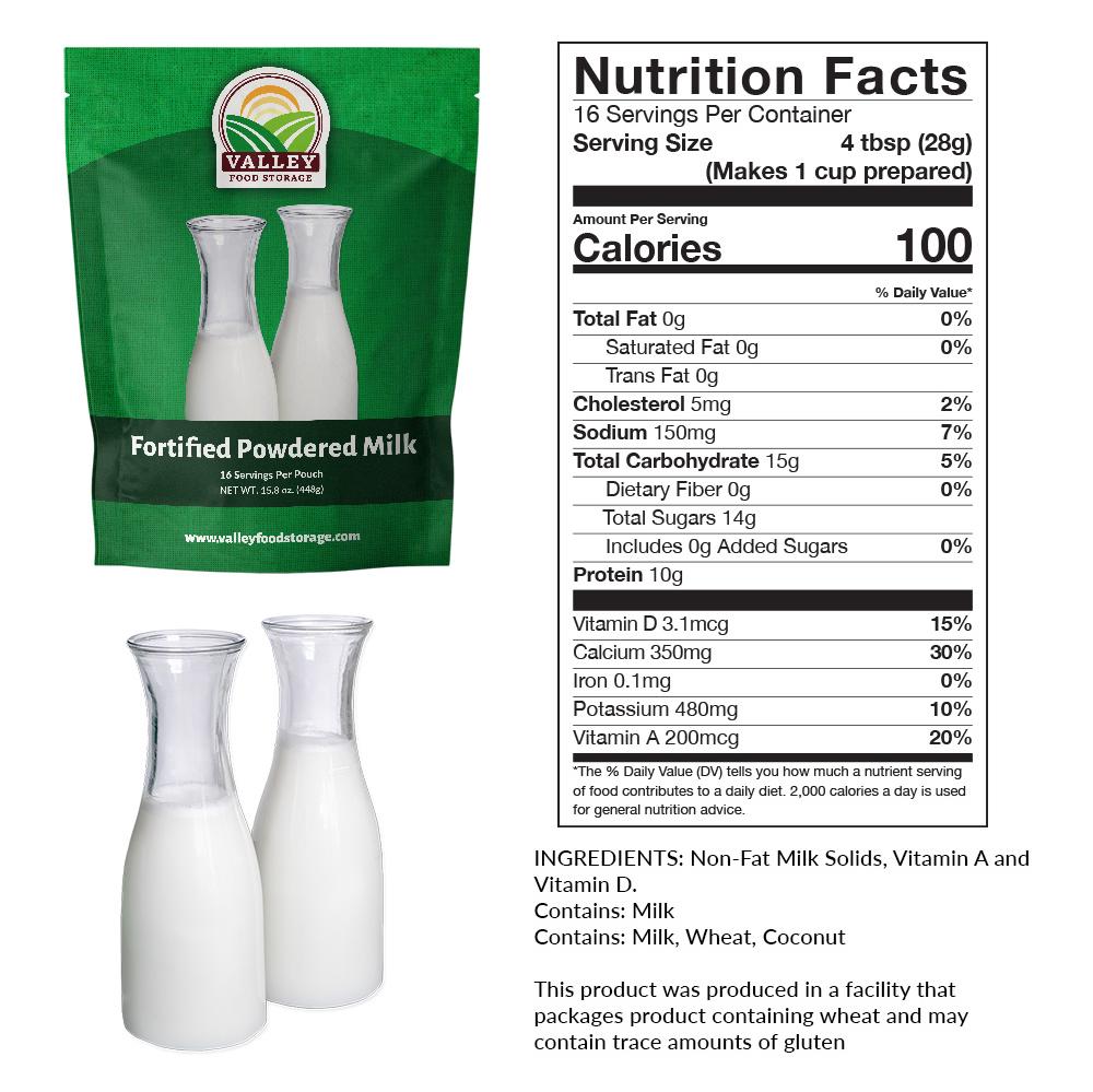 Freeze Dried Milk | Buy Fortified Powdered Milk for Long Term Storage ...