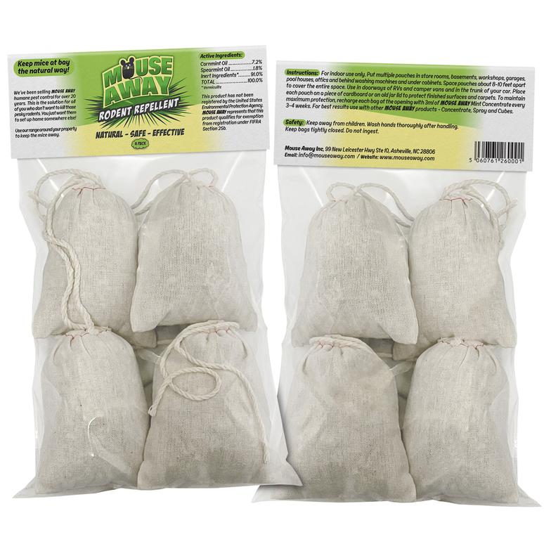 Mouse Away Rodent Repellent Pouches - Natural Mint Based Deterrent