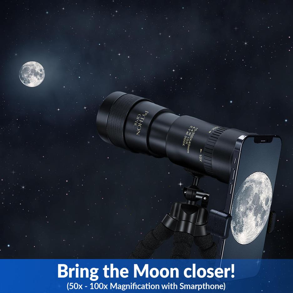 Python Optic HD (Clear Vision) Monocular Telescope 12x45 with Phone ...