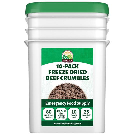 Freeze Dried Beef Crumbles - Valley Food Storage