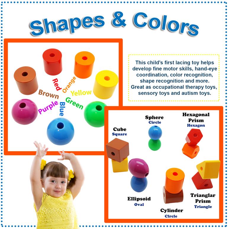 Lacing & Stringing Beads for Beginners, Toddler and Jumbo Stringing ...