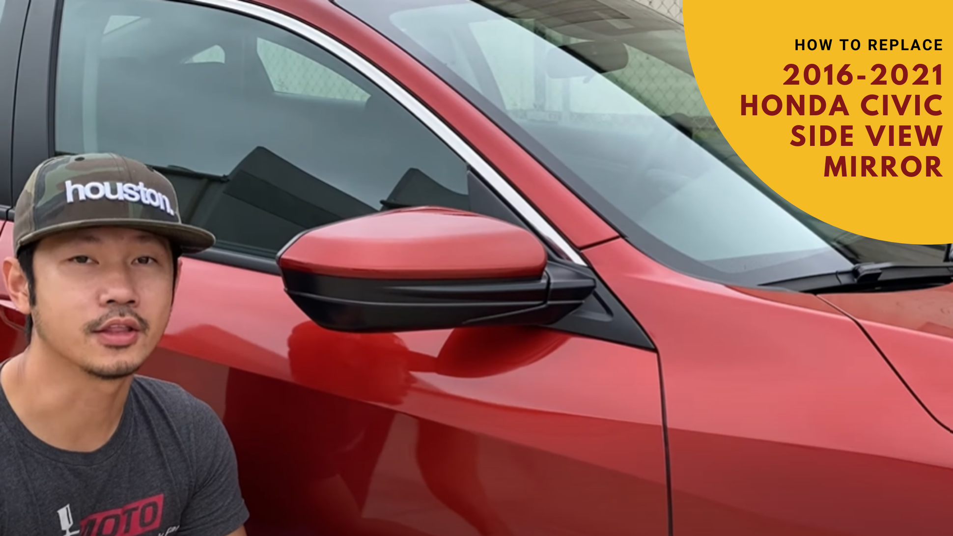 How to Replace a 2016-2021 Honda Civic Side View Mirror - ReveMoto