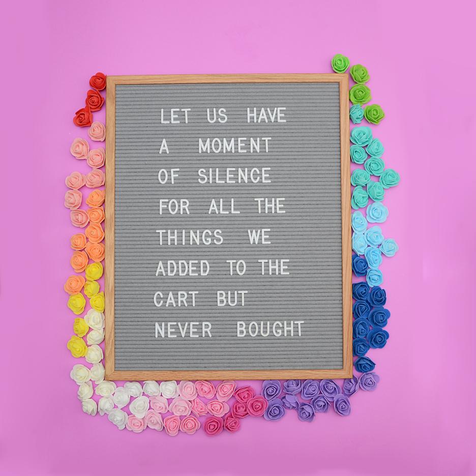 Premium Gray Felt Letter Board - 16x20 Inches