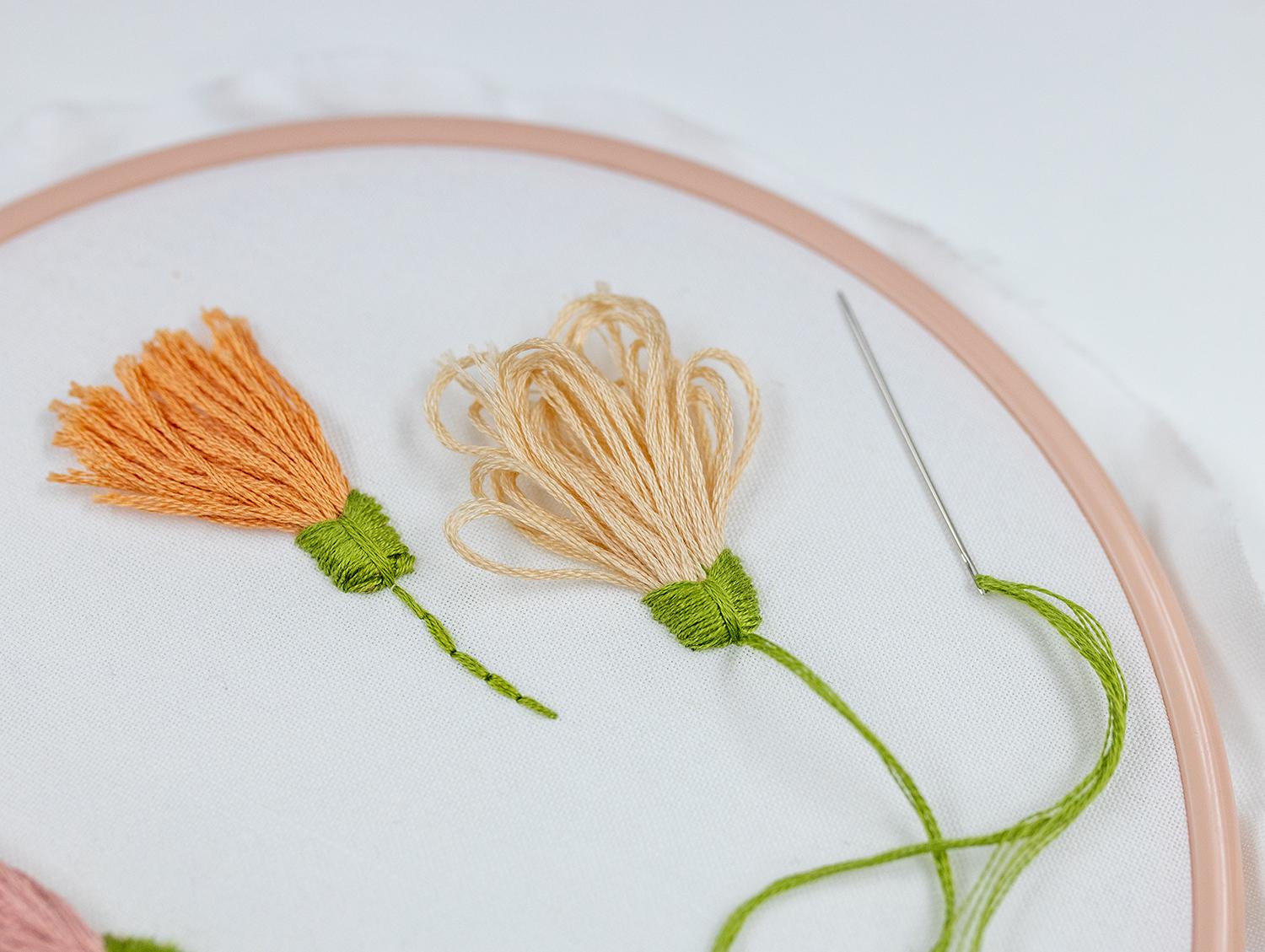 Thread Bundle Flowers - Learn How to do This Modern Embroidery Techniq ...