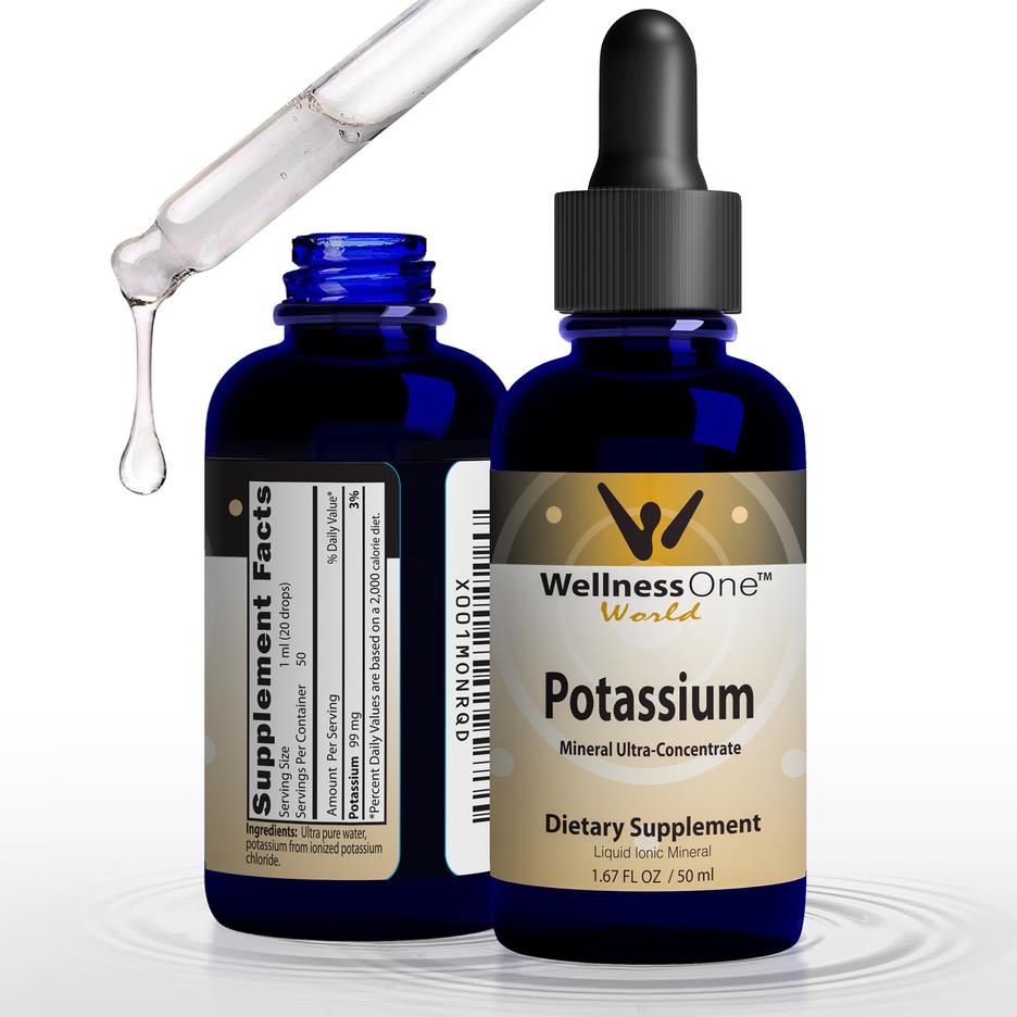Potassium Drops - Liquid Ionic Mineral Supplement 50ml Bottle (50 Days