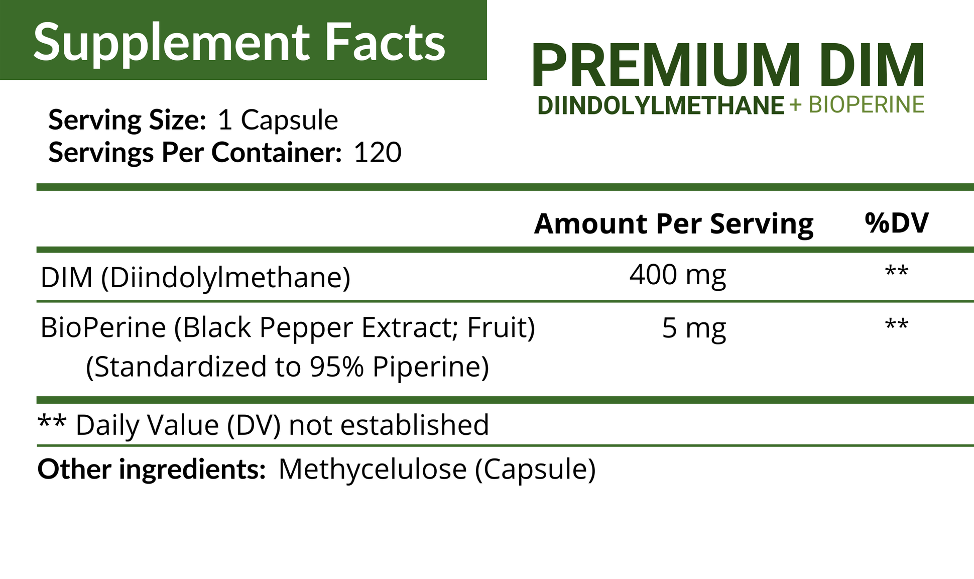 DIM Supplement 400mg With Bioperine From NutriFlair