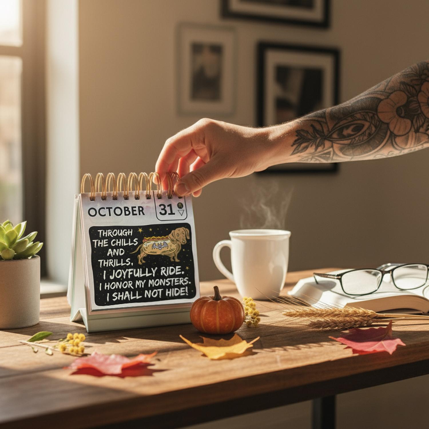 Perpetual Desktop Calendar 2025-2026 | Sweet-Ass Affirmations Daily ...