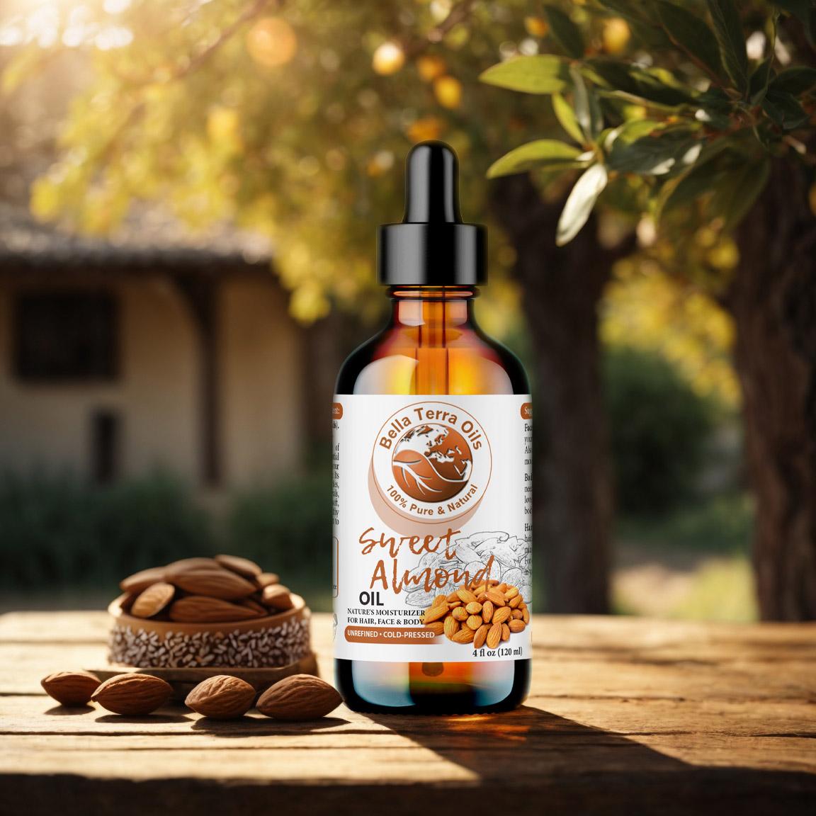 Organic Sweet Almond Oil - Softening Oils for Skin & Hair