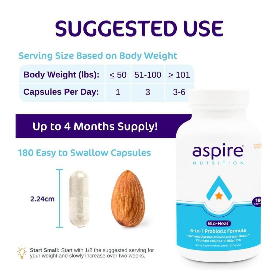 Aspire Nutrition Bio-Heal Powder and Capsules