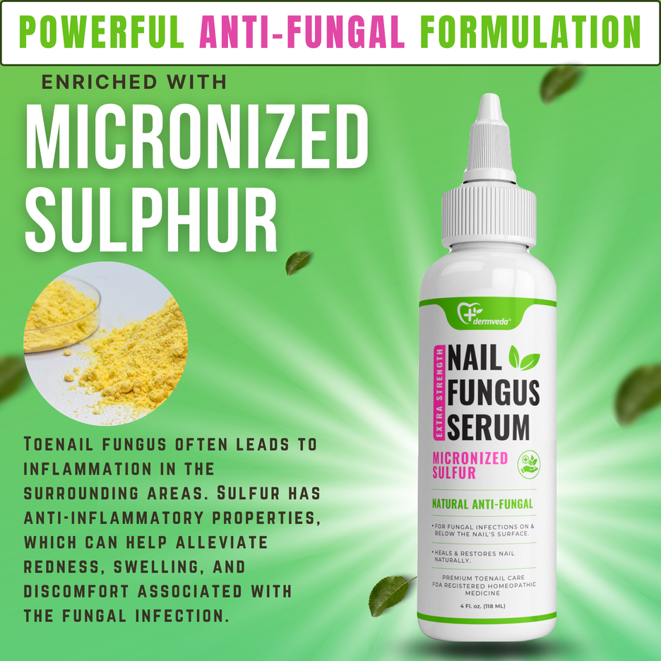 Dermveda™ Toenail Fungus Treatment–Micronized Sulfur Formula