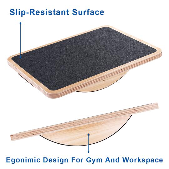 StrongTek Professional Wooden Balance Board, Standing Desk Accessory