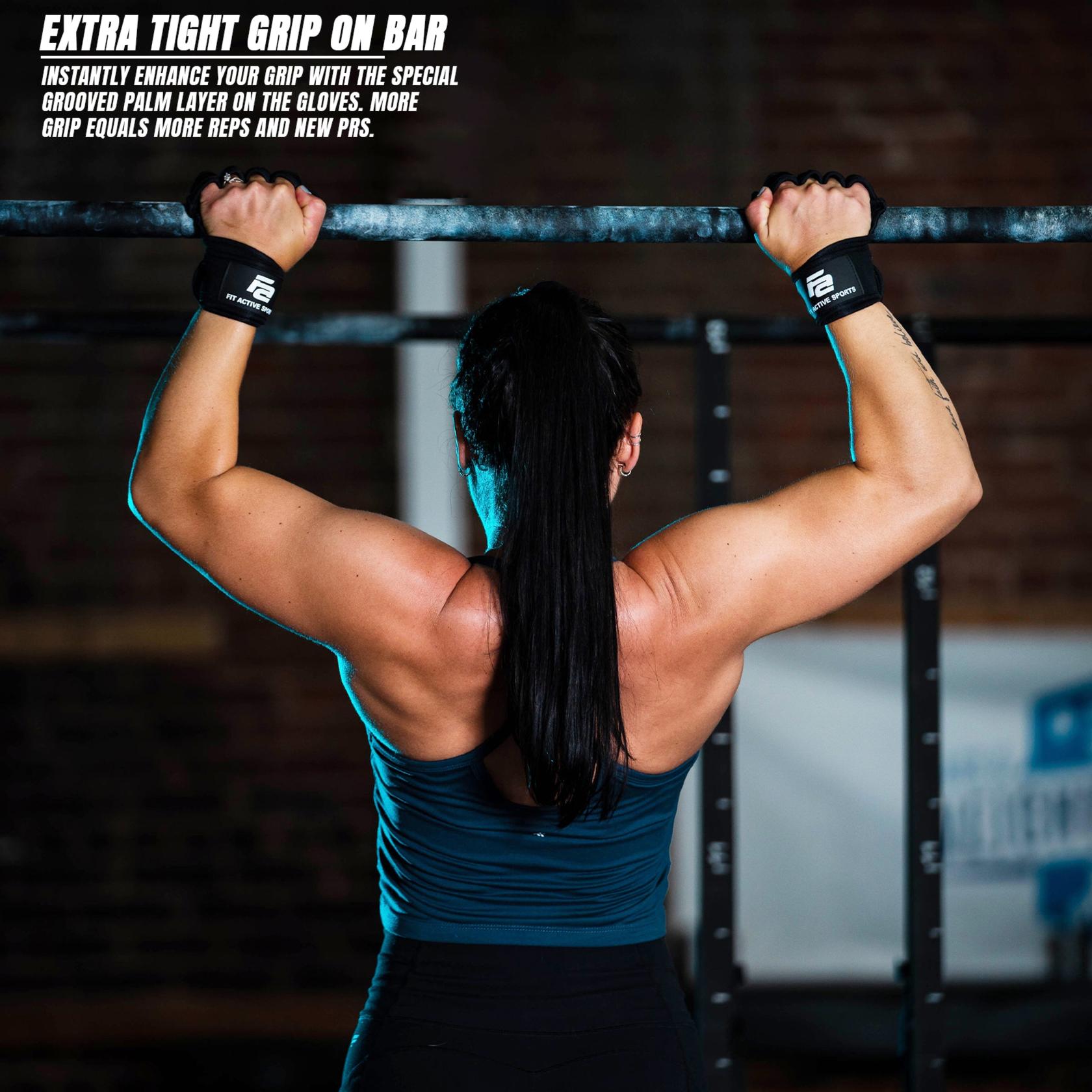 Ventilated Weight Lifting Workout Gloves With Wrist Wraps – Fit Active ...