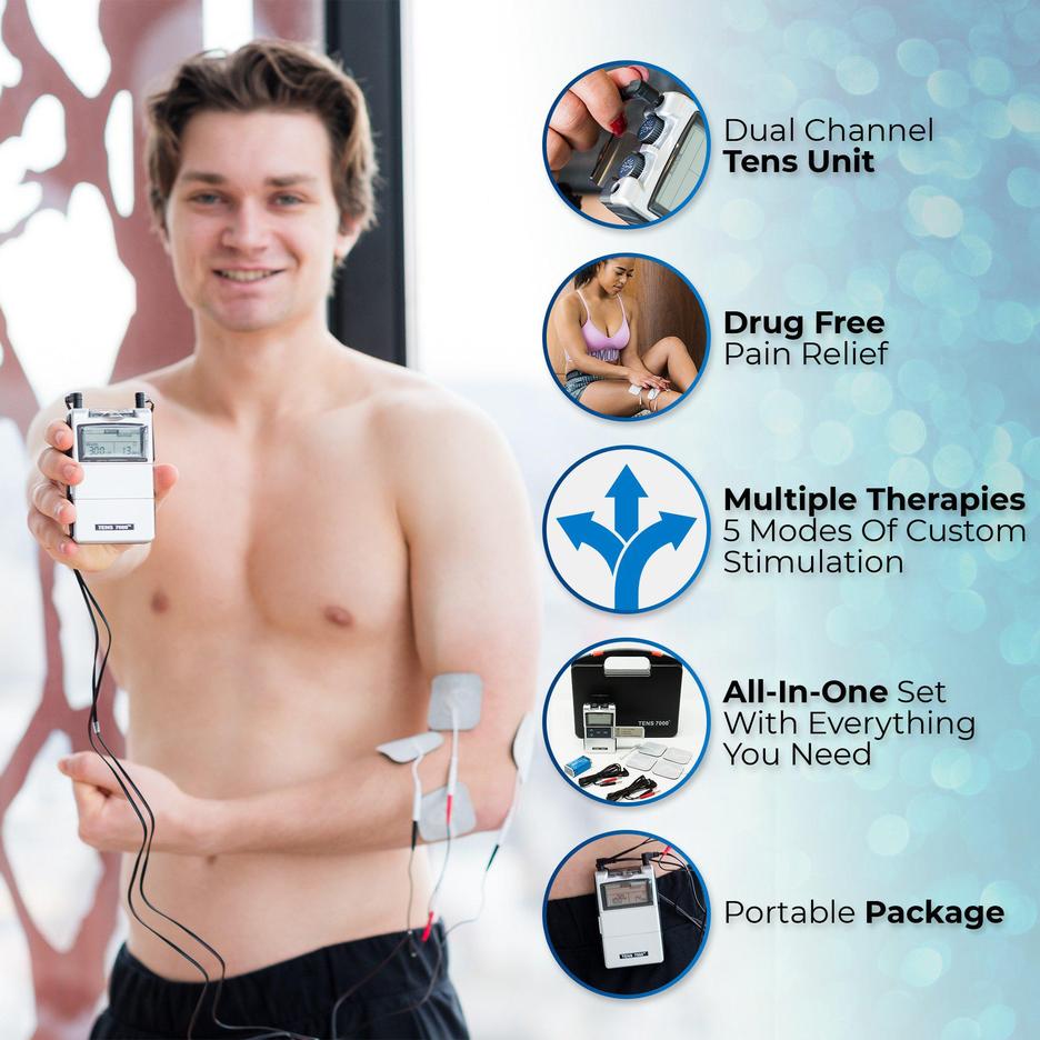 TENS 7000 2nd Edition Digital TENS Unit Kit With Accessories