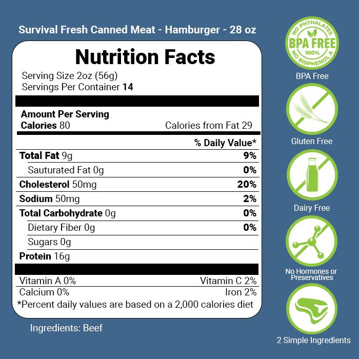 Canned Ground Beef - High-Quality & Long Shelf Life | Survival Frog
