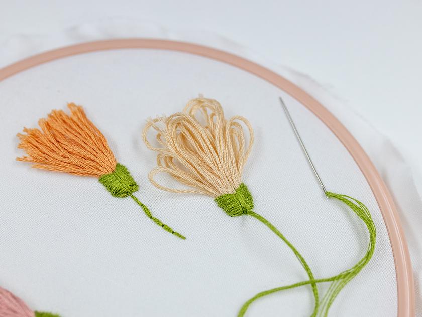 Thread Bundle Flowers - Learn How to do This Modern Embroidery Techniq ...