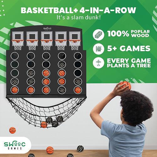 Low Post Line-Up | Wall Mounted Basketball 4 In A Row
