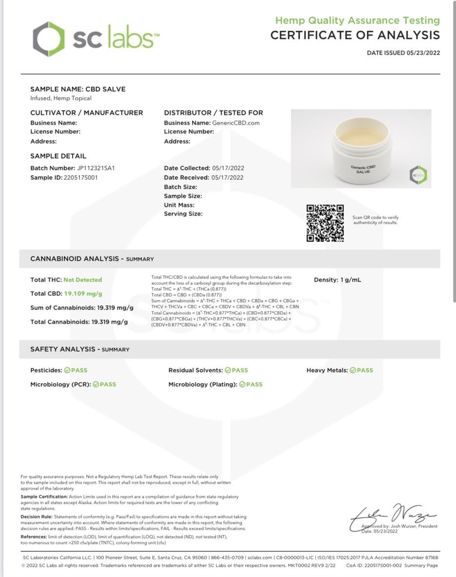 Generic CBD