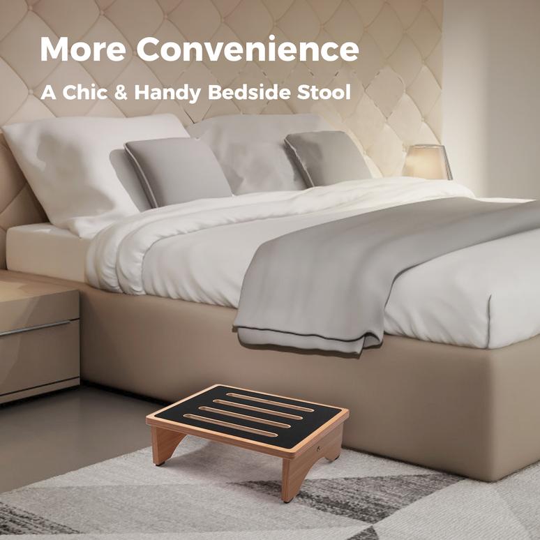 StrongTek Adult One Step Stool, Portable, Non-Slip Single Wooden Riser