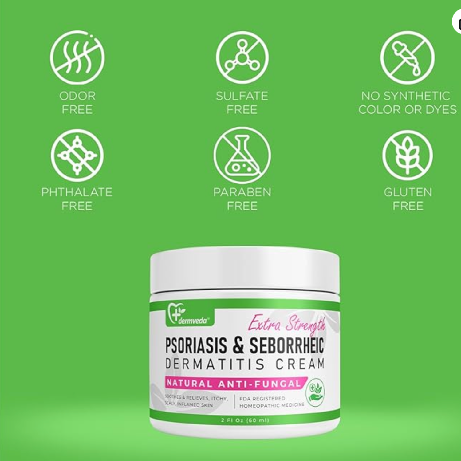 Psoriasis & Seborrheic Dermatitis Cream - Natural Relief