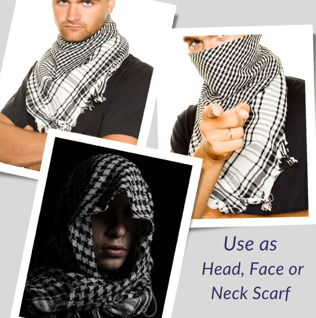 Desert Shemagh Scarf - Palestinian Arab Wrap 100% Cotton – LOVARZI