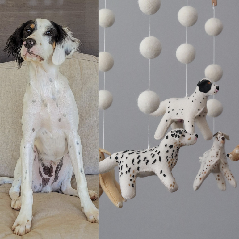 Custom Dog Baby Mobile