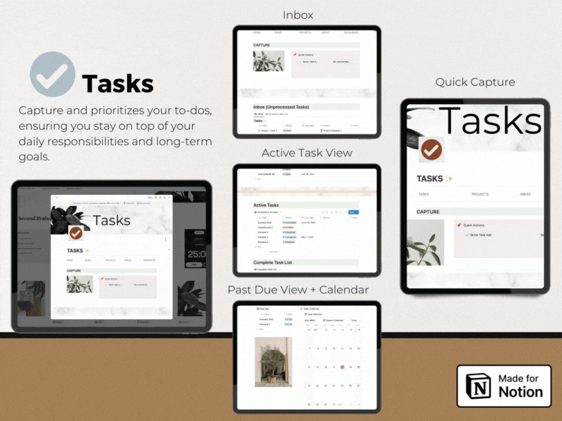 Second Brain Notion Template - Notion Dashboard + All-In-One Life Orga ...