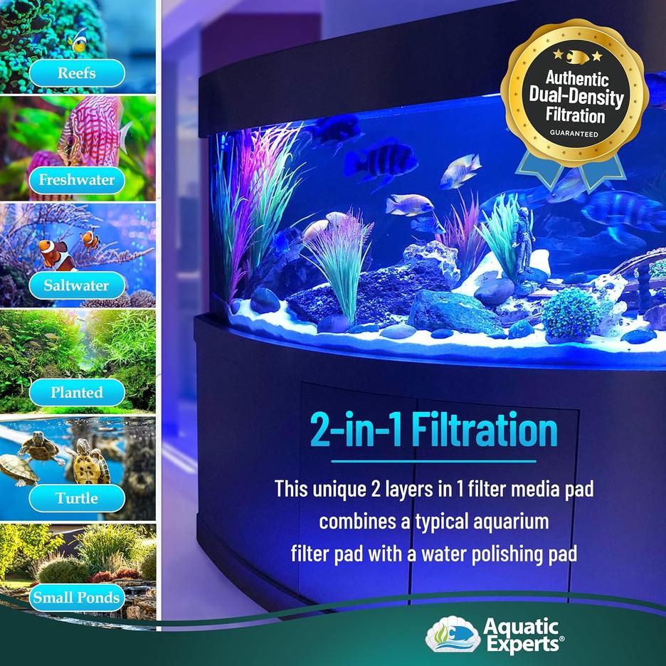 Aquarium Filter Floss for Fish Tank Filters - FilterFirst Pad - Media ...