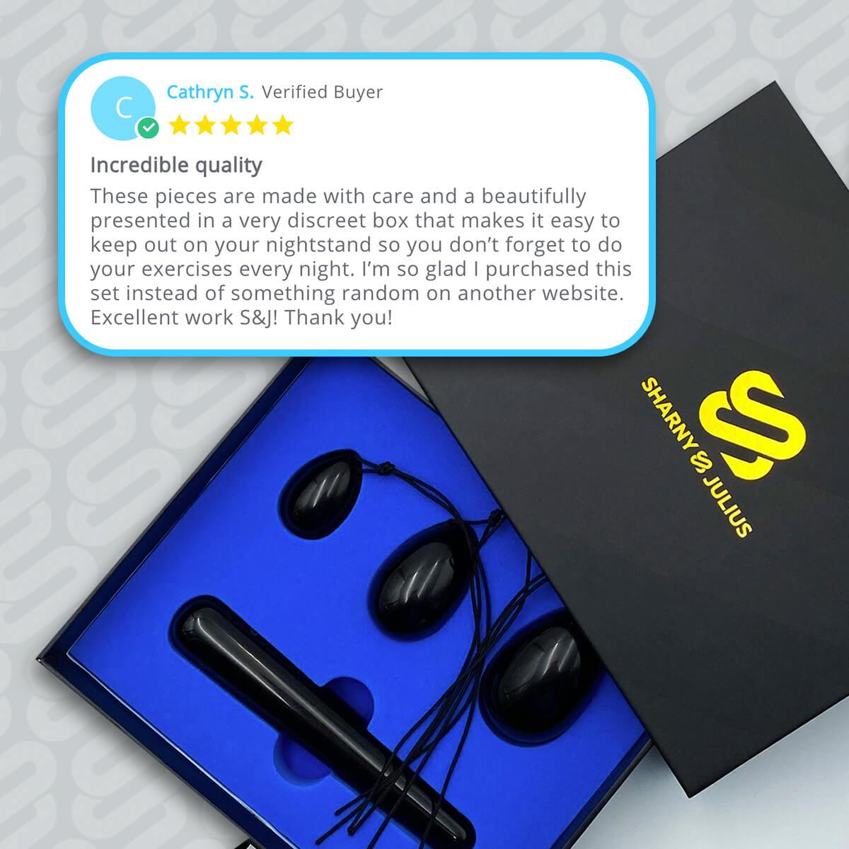 Sharny & Julius Obsidian Egg & Wand Set – 100% Genuine Obsidian Stone ...