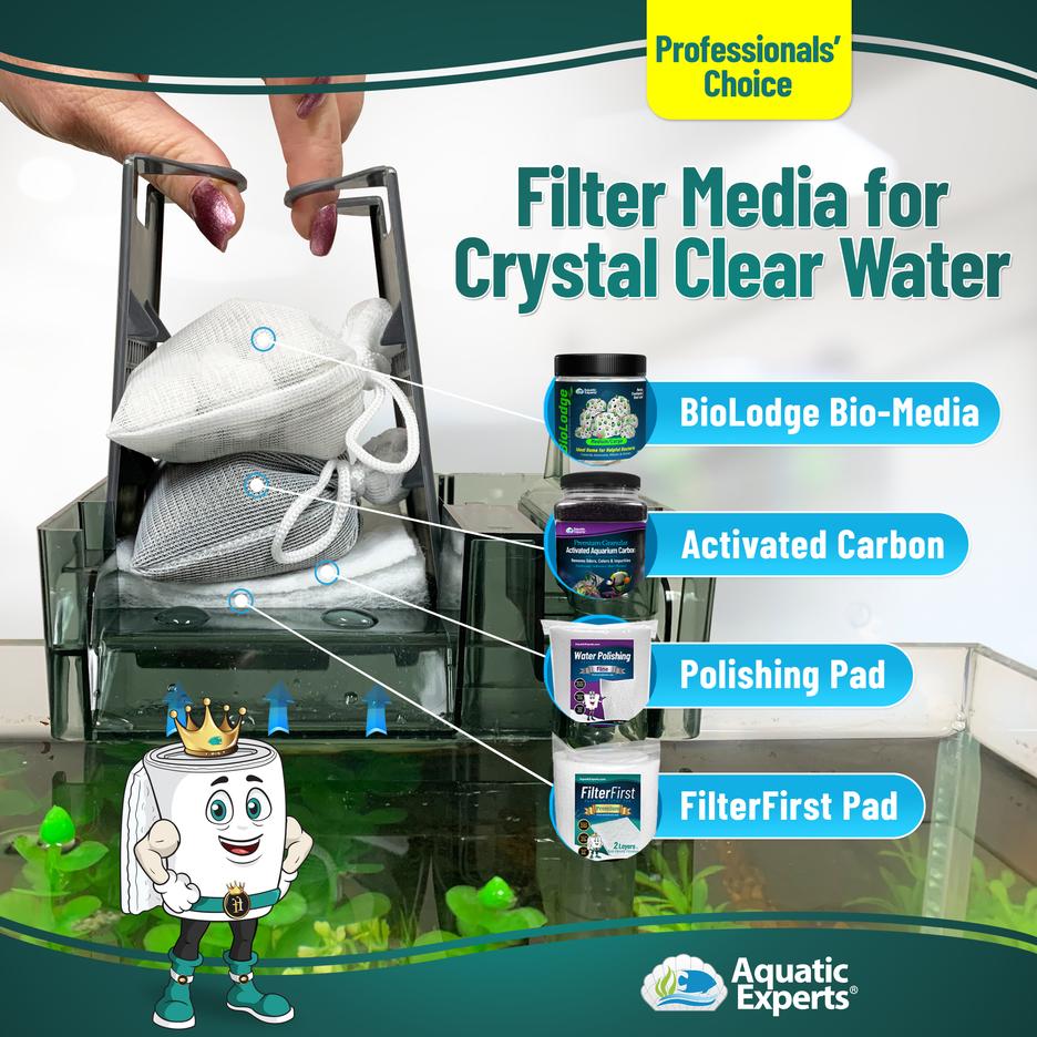 Aquarium Filter Floss for Fish Tank Filters - FilterFirst Pad - Media ...