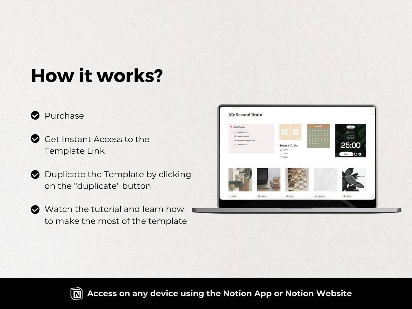 Second Brain Notion Template - Notion Dashboard + All-In-One Life Orga ...