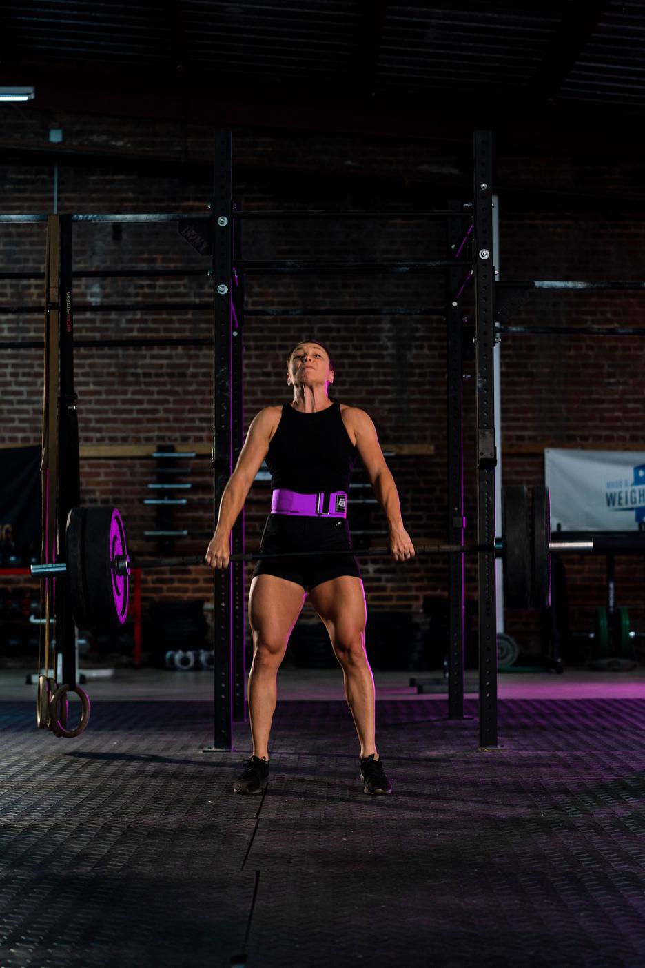 Quick Locking Easy Release Weight Lifting Belt - Purple | Fit Active Sports