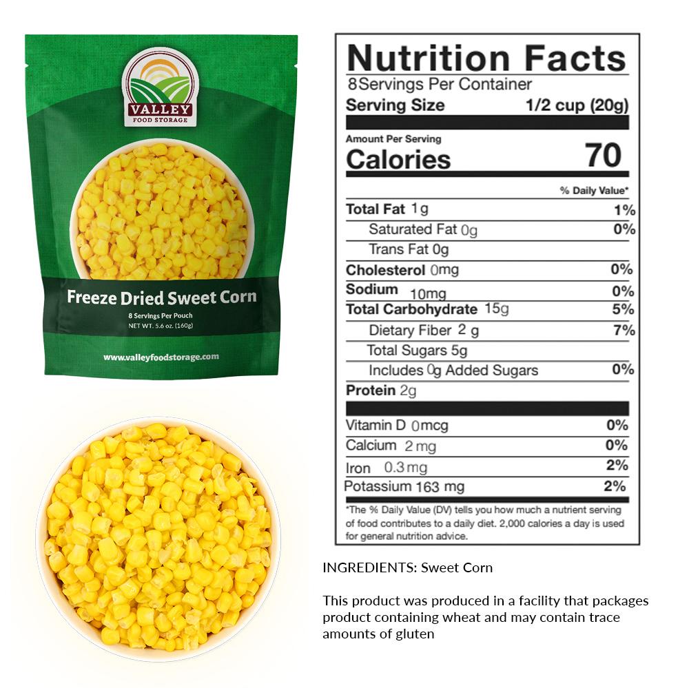 Freeze Dried Corn | Order Freeze Dried Corn in Bulk - Valley Food Storage