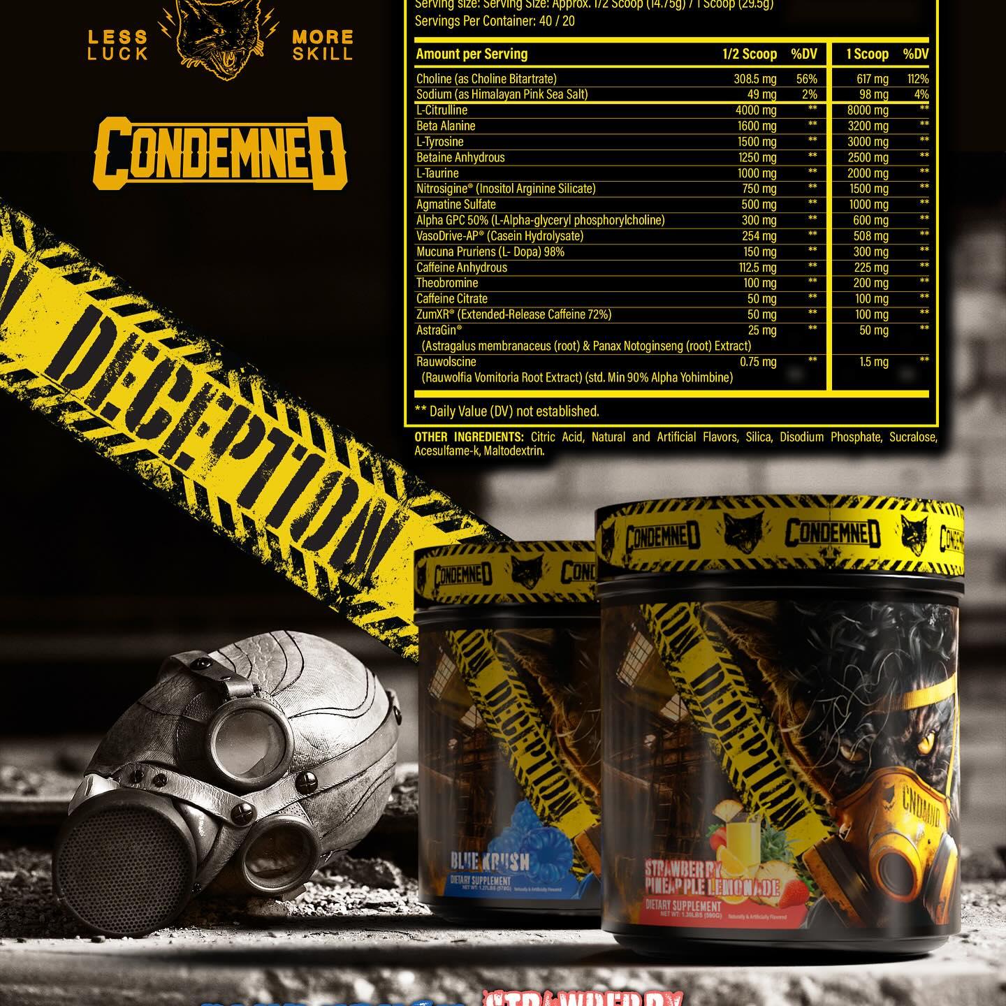 Deception Pre-Workout: Condemned Labz x Black Magic Collaboration (20 ...