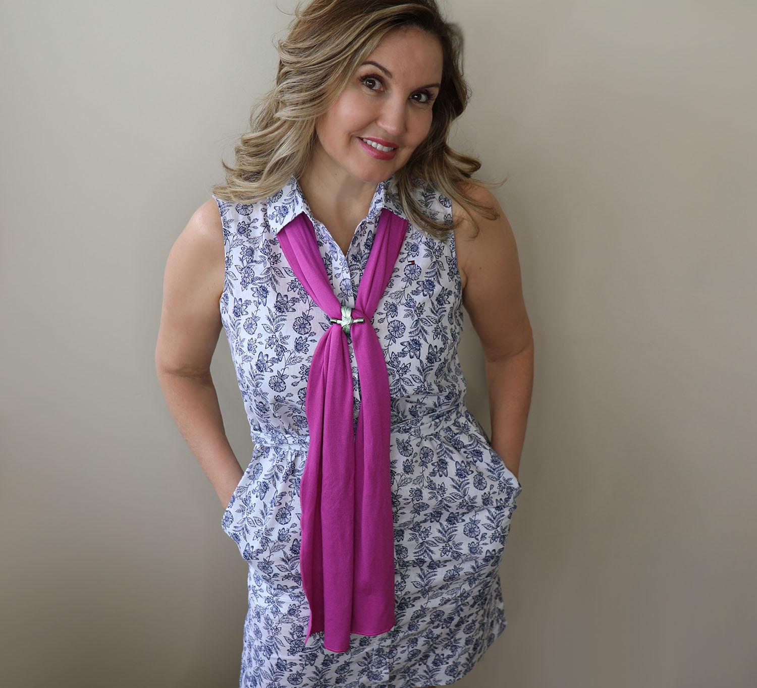 10 Ways To Style Lighter Scarves With Dresses