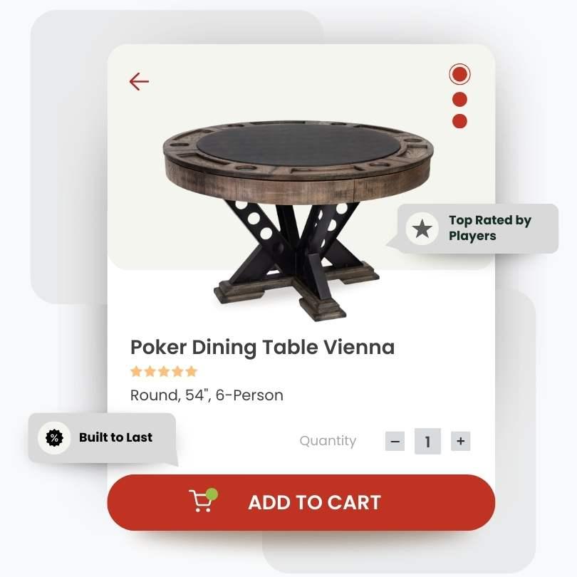 Buy Convertible Poker Dining Tables Online | AMERICANA POKER TABLES
