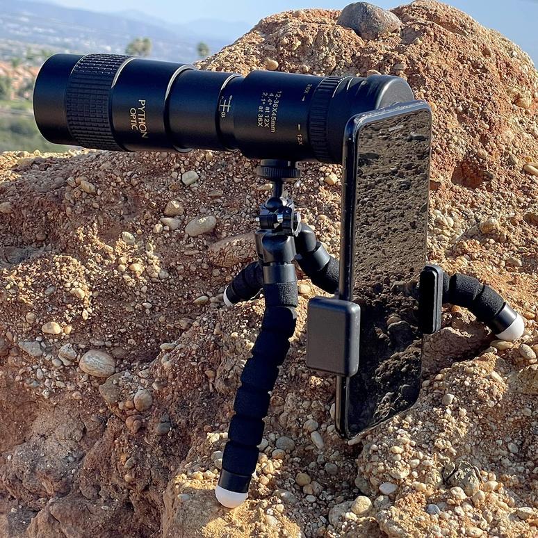 Python Optic HD (Clear Vision) Monocular Telescope 12x45 with Phone ...