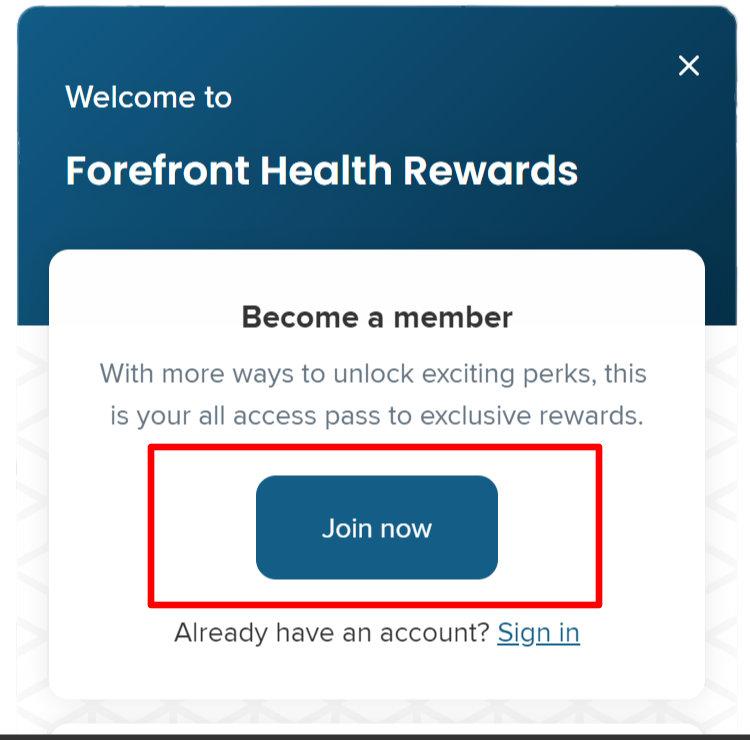 Forefront Health Rewards Program