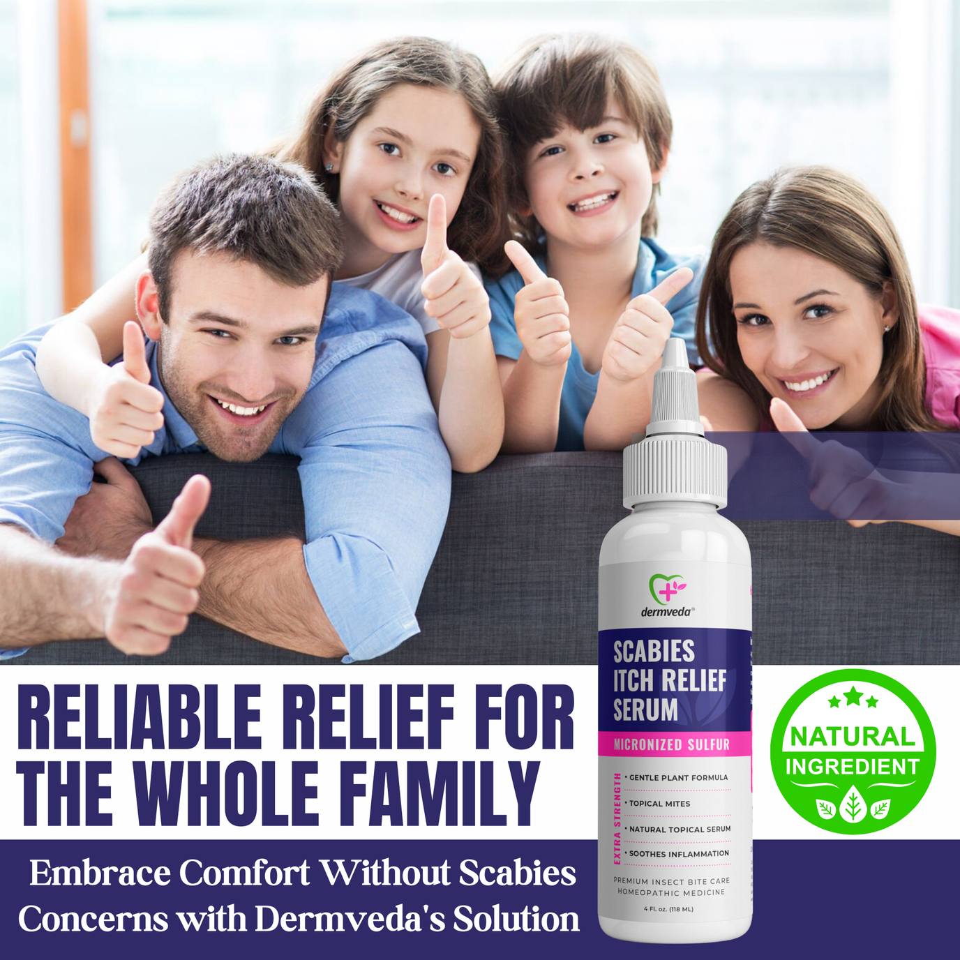Dermveda Scabies treatment relief serum - Fast Acting Treatment